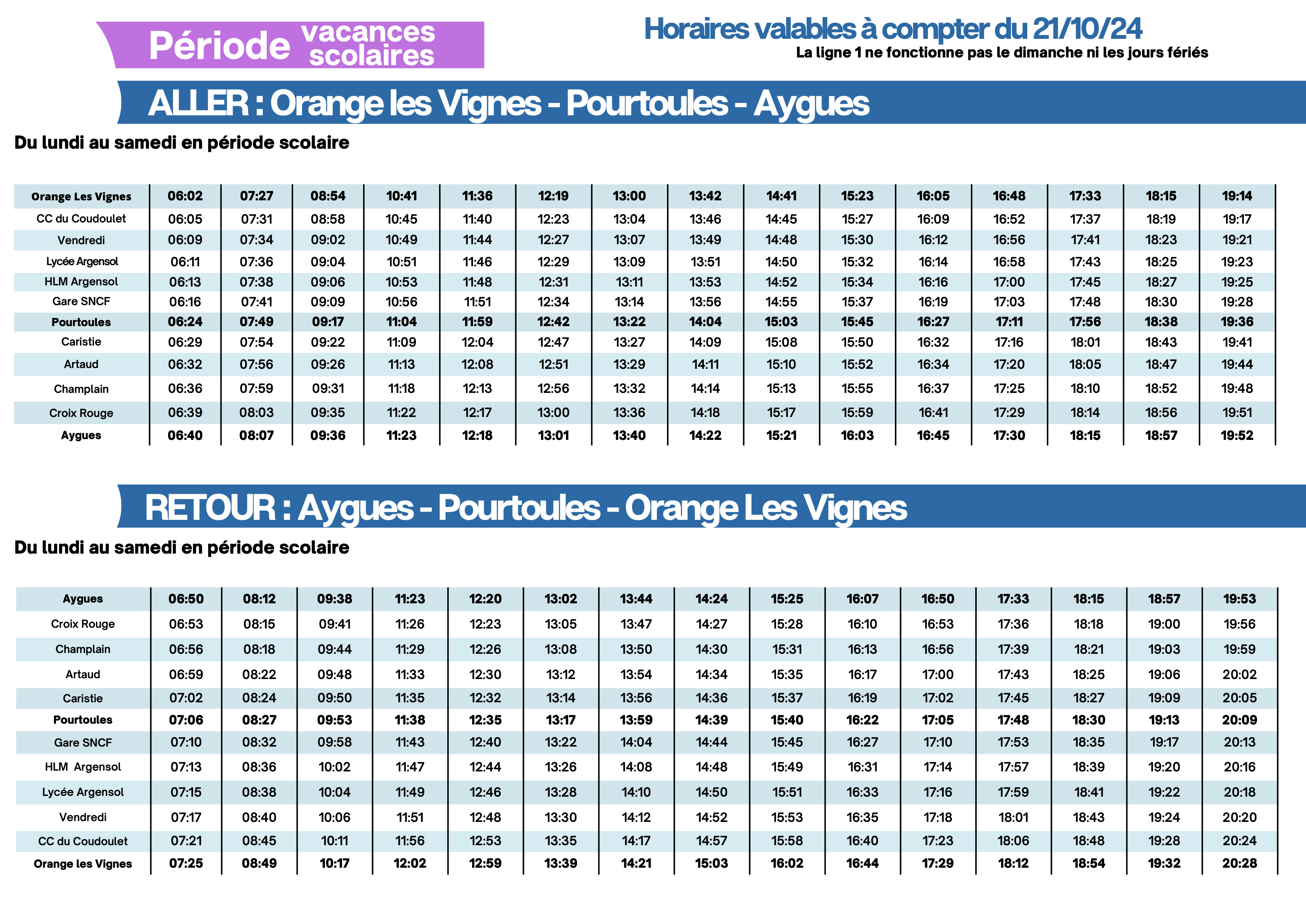 Lignes régulières - TCVO