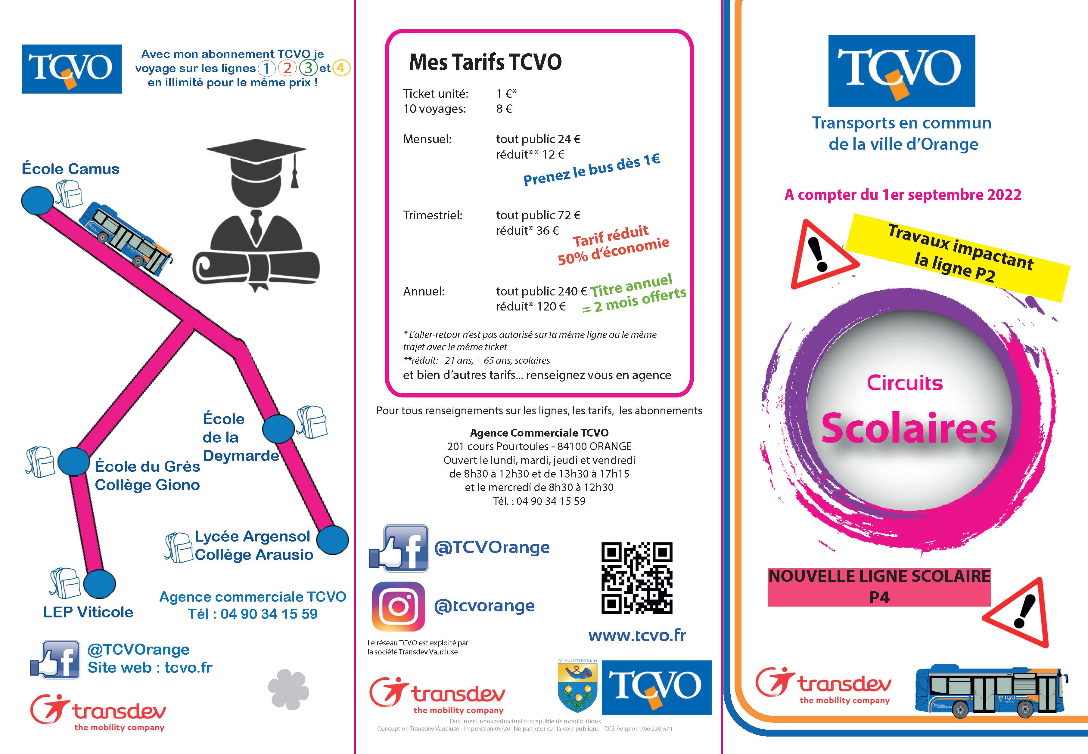 Lignes scolaires - TCVO